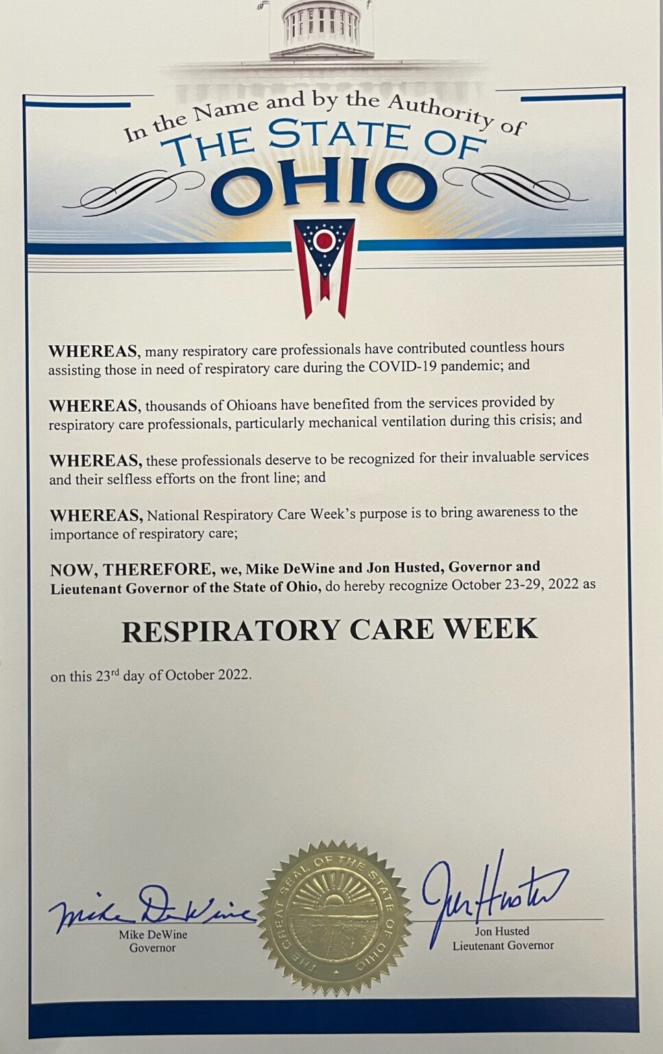 Ohio Society for Respiratory Care – Breathe Easy Ohio